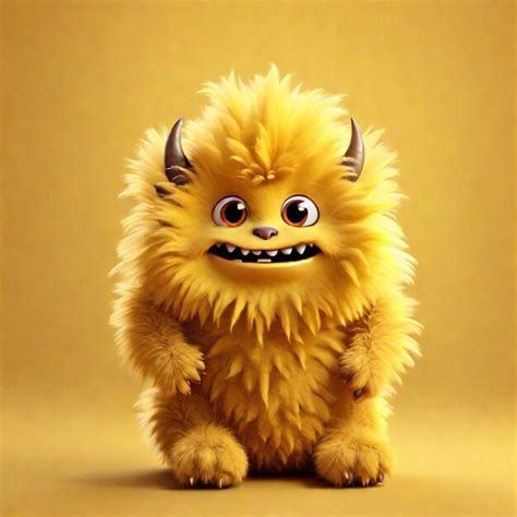 Un Lindo Personaje De Monstruo De Dibujos Animados En 3d Aislado En Un