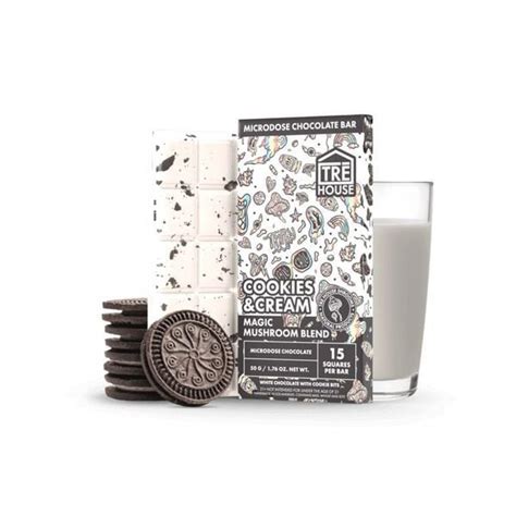 Cookies And Cream Magic Mushroom Chocolate Bar TrĒ House