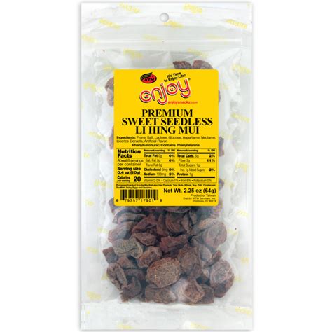 Enjoy Premium Sweet Seedless Li Hing Mui 5oz