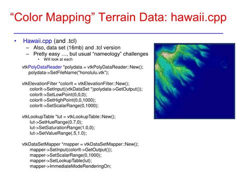 ppt vtk fundamental algorithms scalar â€“ color mapping powerpoint