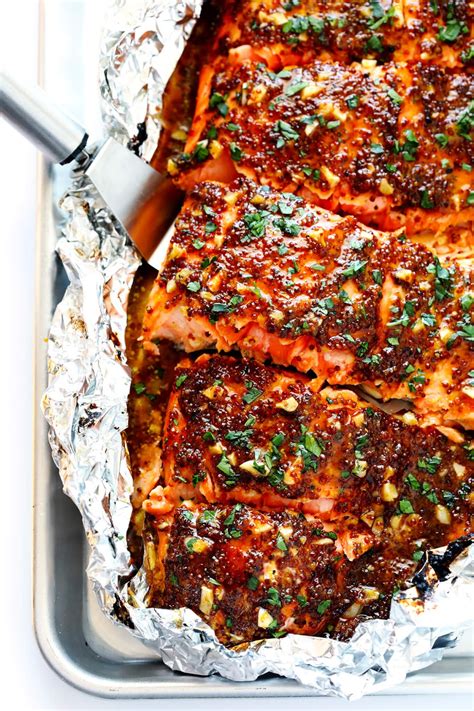 The Best Honey Mustard Salmon In Foil Best Food And Drink Reciepe Ever