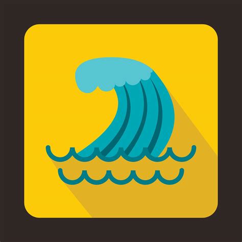 Tsunami Wave Icon In Flat Style 14528995 Vector Art At Vecteezy