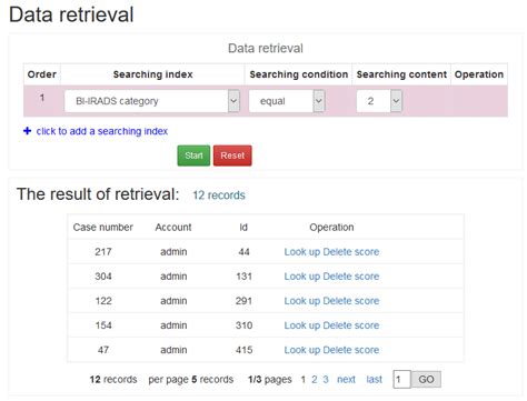 The Interface Of Data Retrieval Download Scientific Diagram