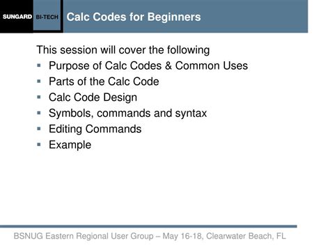Ppt Calc Codes For Beginners Powerpoint Presentation Free Download Id3271477 Ppt Calc Codes For Beginners Powerpoint Presentation Free Download Id3271477