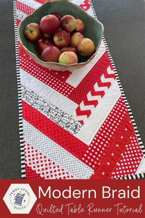 Modern Braid Table Runner Tutorial Table Runner Tutorial Table