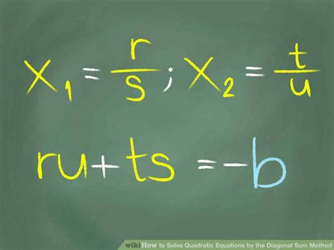 How To Solve Quadratic Equations By The Diagonal Sum Method