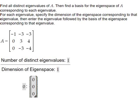 Solved Find All Distinct Eigenvalues Of A Then Find A Basis Chegg
