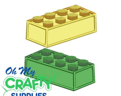 Tiny Building Blocks Embroidery Design Etsy