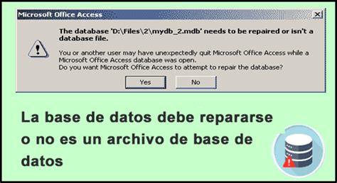 Cómo corregir Access La base de datos debe repararse o no es un
