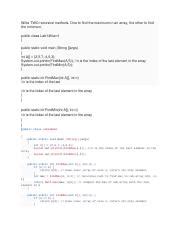 Recursive Methods Find Maximum And Minimum In Array Course Hero