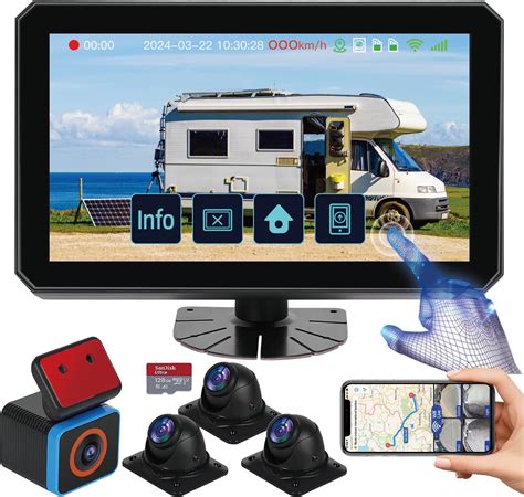 6ch Ai Wifi Gps Sentry Mode Rv Backup Camera System 10 1 Touch Screen Monitor With