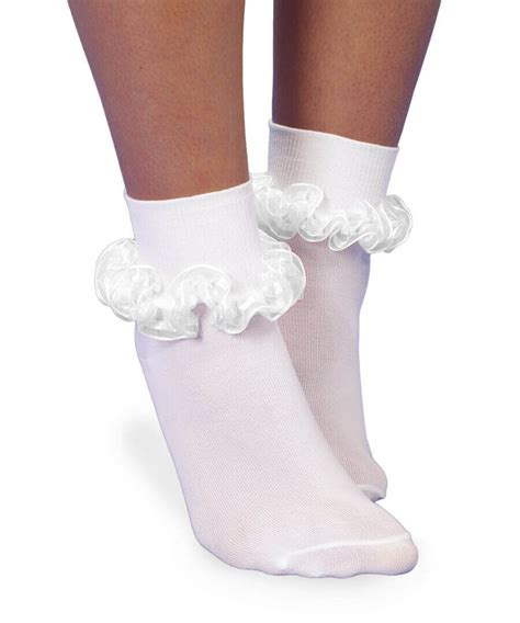 Jefferies Socks Girls Seamless Smooth Toe Sheer Ribbon Tutu Lace Turn