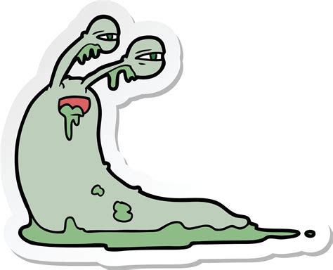 Sticker Of A Gross Cartoon Slug 8588694 Vector Art At Vecteezy