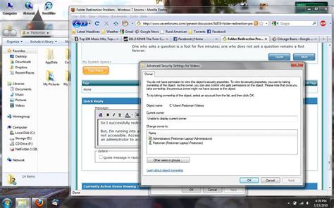 Folder Redirection Problem Windows 7 Forums