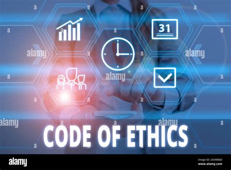 Writing Note Showing Code Of Ethics Business Concept For Basic Guide