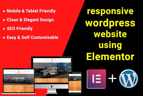 design responsive wordpress website using elementor pro by homayunjust