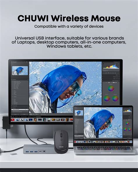 Chuwi Wireless Mouse 24ghz Usb Computer Mouse 1600
