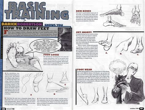 Wizard 98 Featured A Drawing Tutorial On How To Draw Feet Wizard