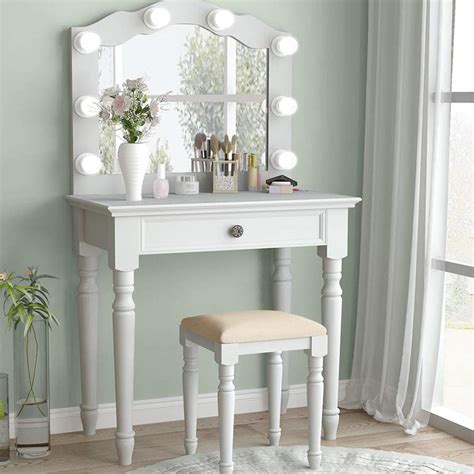 Best Vanity With Lights Makeup Table Set And Chair Your Best Life