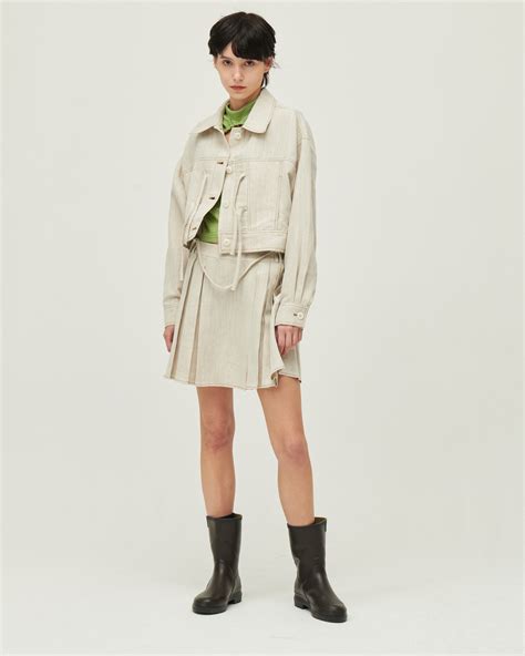 스트링 크롭 재킷 오픈플랜 지속가능한 패션