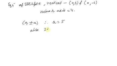 ⏩solved Find A Parametric Equation For An Ellipse With Major Axis Of… Numerade