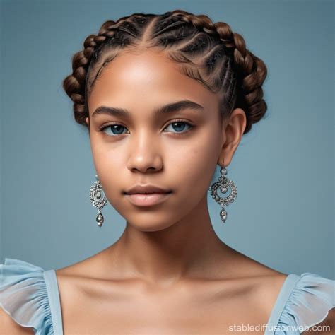 Young Woman With Light Brown Skin And Refinement Stable Diffusion Online