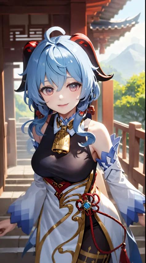 Ganyudef Upper Body Smile Blush Outdoors Seaart Ai