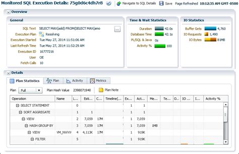 monitoring real time database operations
