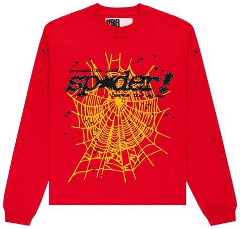 Buy Sp5der Punk V2 Long Sleeve Red Te038fw25red Goat