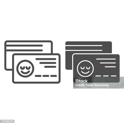 명함 라인과 글리프 아이콘입니다 흰색으로 격리된 정보 카드 벡터 그림입니다 웹 및 응용 프로그램을 위해 설계된 아이덴 티피 카이션 카드 개요 스타일 디자인 Eps 10 10