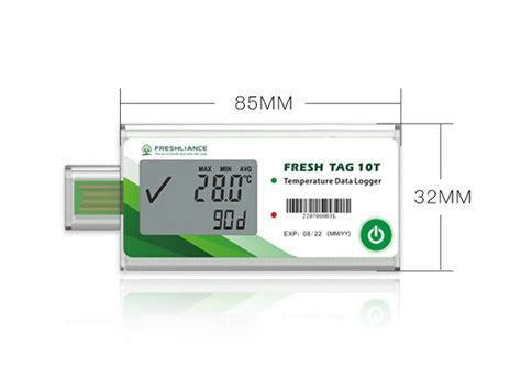 Fresh Tag 10t Single Use Temperature Data Logger