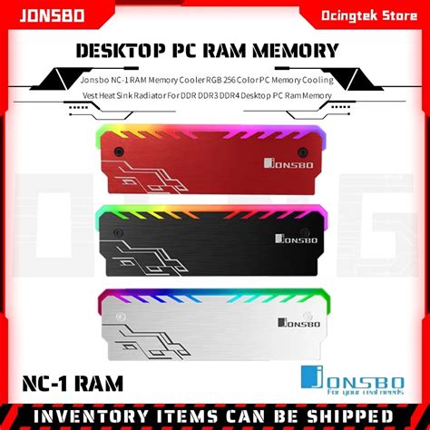 Jonsbo Nc Ram Memory Cooler Rgb Color Pc Memory Cooling Vest Heat
