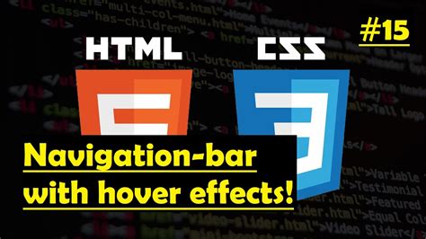 New Navigation Bar Style With Hover Effects To Use With Html And Css Youtube