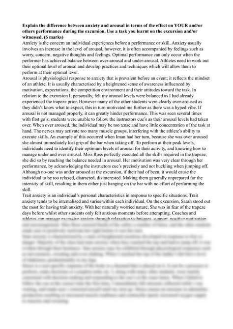 Pdhpe Factors Affecting Performance Personal Development Health And