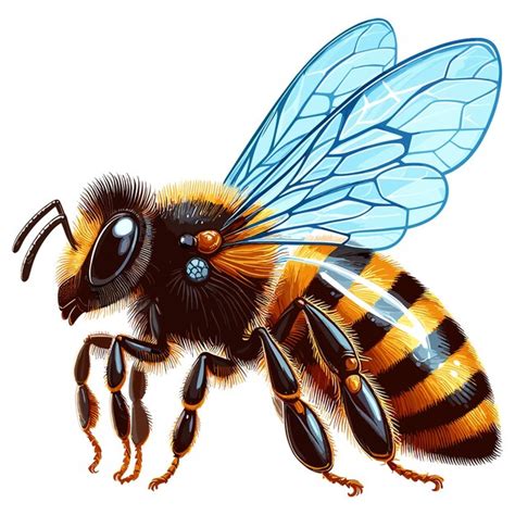 Illustration De Dessin Animé De Cute Bee Vector Vecteur Premium