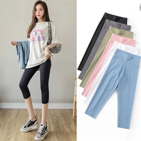 Small Shark Pants Summer Thin Leggings Women Outer Wear High Waist Yoga