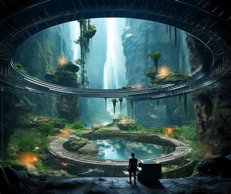 Premium AI Image Photo Secret Base In Secret Environment Science Fiction