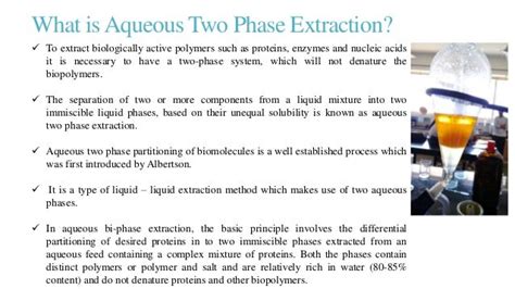 Aqueous Two Phase Extraction