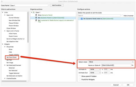 Click On A Checkbox In A Repeater To Open A Second Repeater In A Dynamic Panel Axure Rp 8