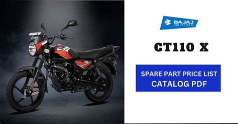 Bajaj Ct110 X Spare Parts Price List