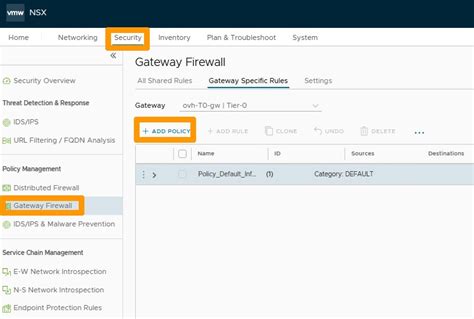 Gateway Firewall Management In NSX Support Guides