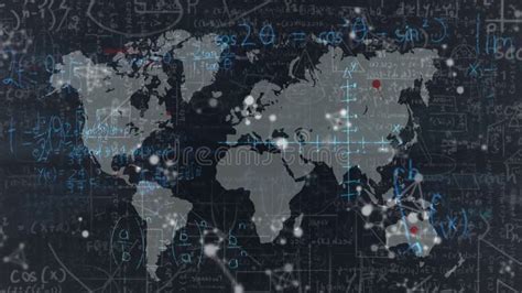 Animation Of Mathematical Calculations And Data Processing With World Map Stock Video Video Of