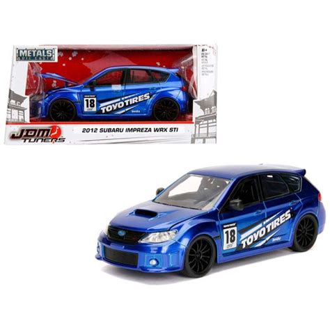 Jual 2012 Subaru Impreza Wrx Sti Blue Jdm Tuners 1 24 Diecast Model