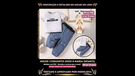 Molde Pdf Conjunto Infantil Unissex Modelo João And Maria