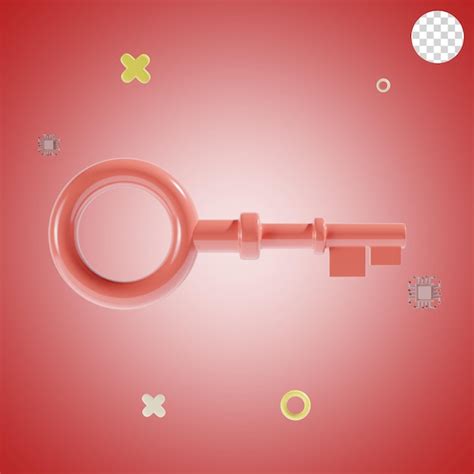 Premium Psd Key 3d Icon