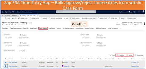 How To Approve Reject Time Entries Zap Objects
