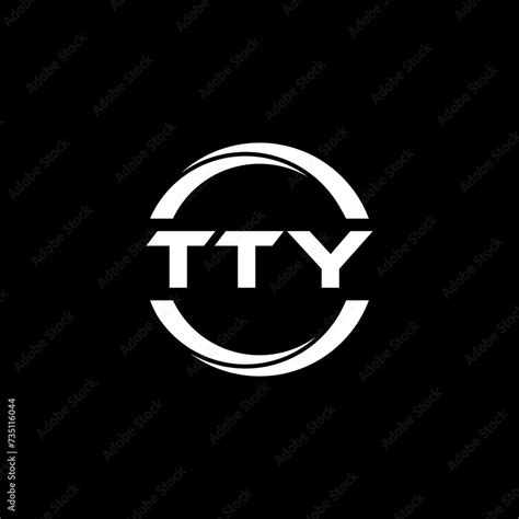 Tty Letter Logo Design With Black Background In Illustrator Cube Logo