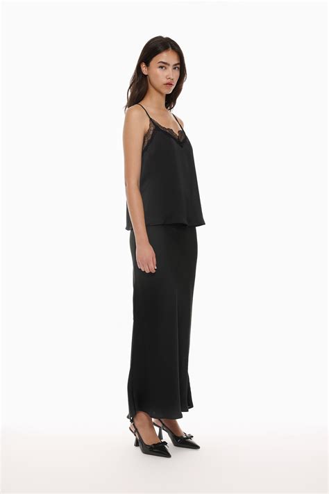 Falda Midi Satinada Total Look Ropa Mujer Lefties EspaÑa