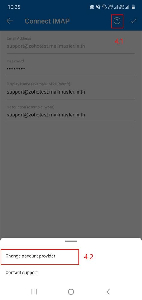 Android Outlook App Imap