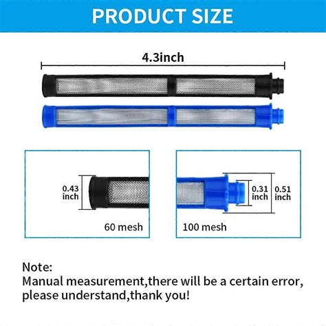 Airless Spraygun Filter 287033 And 287032 For Contractor Ii And Ftx Ii Latex 100 Mesh And Latex